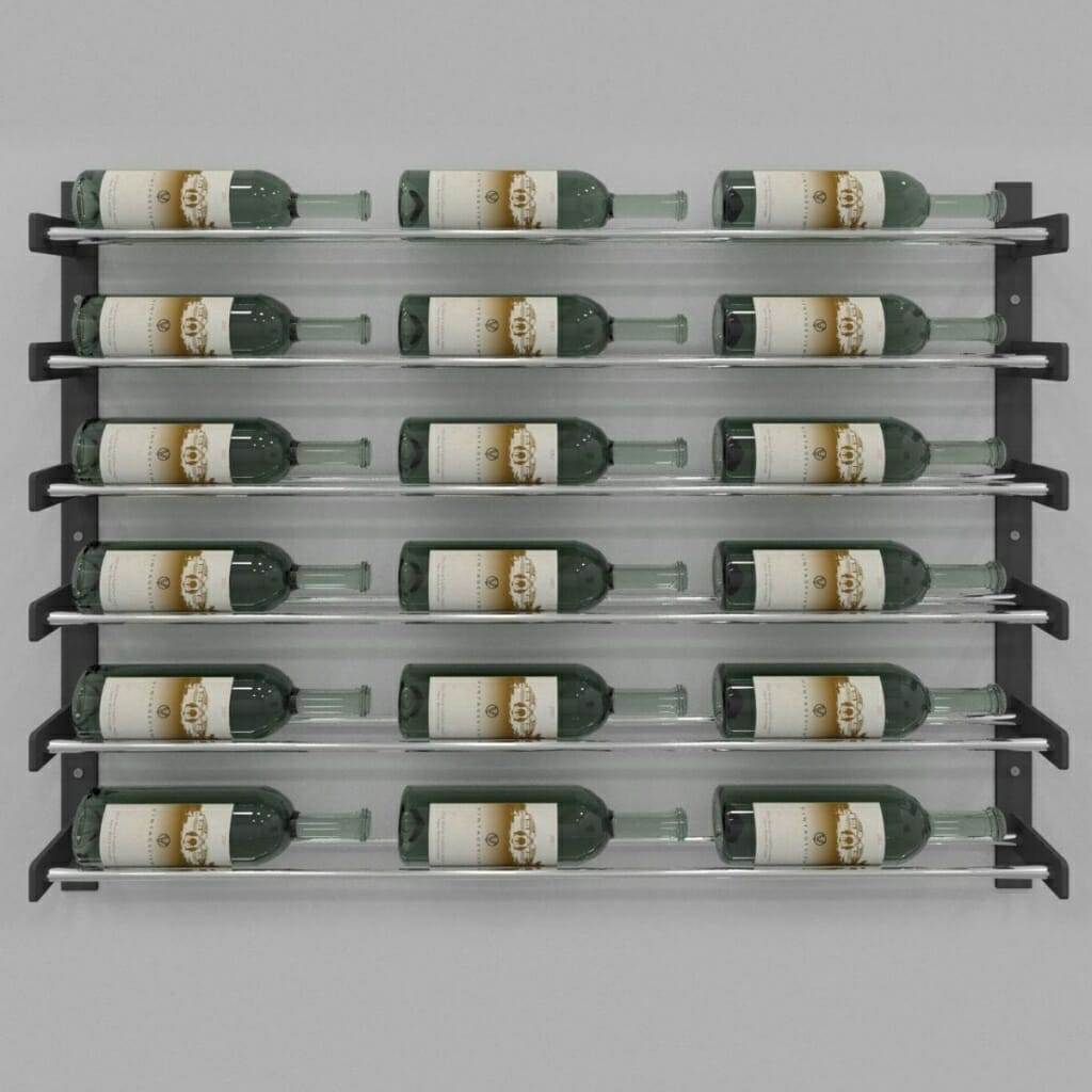 Evolution Wine Wall 30″ Wall Mounted Wine Rack (18 to 54 bottles ...