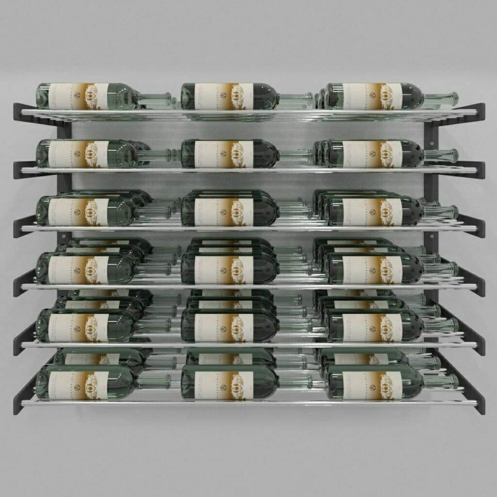 Evolution Wine Wall 30″ Wall Mounted Wine Rack (18 to 54 bottles ...