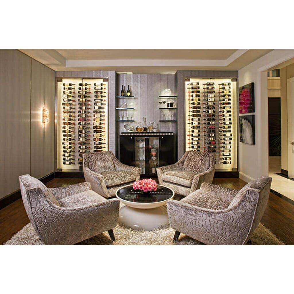 W Series 3′ Wall Mounted Metal Wine Rack 9 Bottle | Wine Hardware